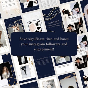 88 Royal Blue Luxury Instagram Canva Templates Posts & - Etsy