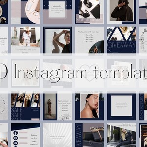 60 Royal Blue Instagram Templates Post and Story Branding - Etsy