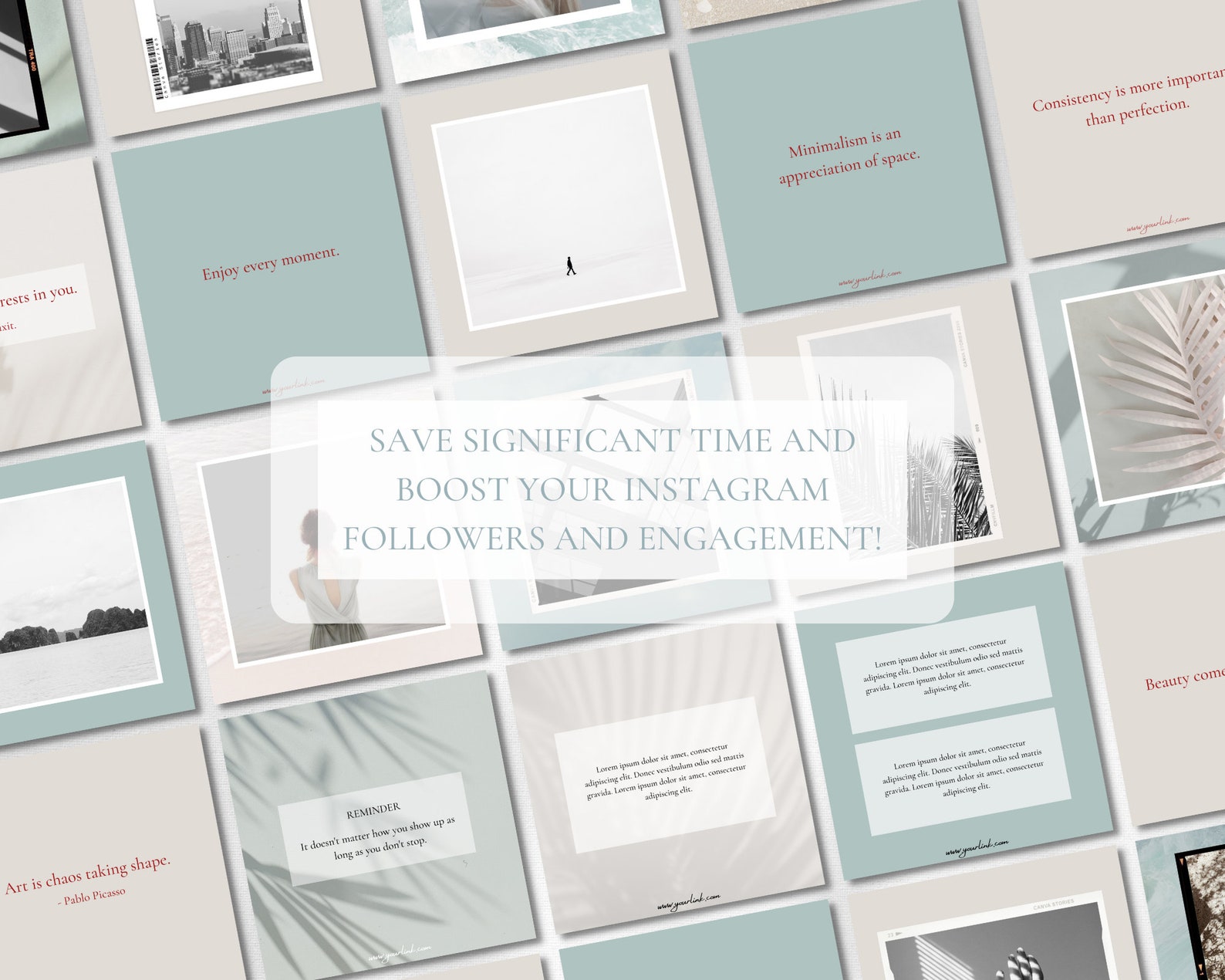 102 Light Blue Ocean Instagram, Canva Templates, Posts & Stories ...