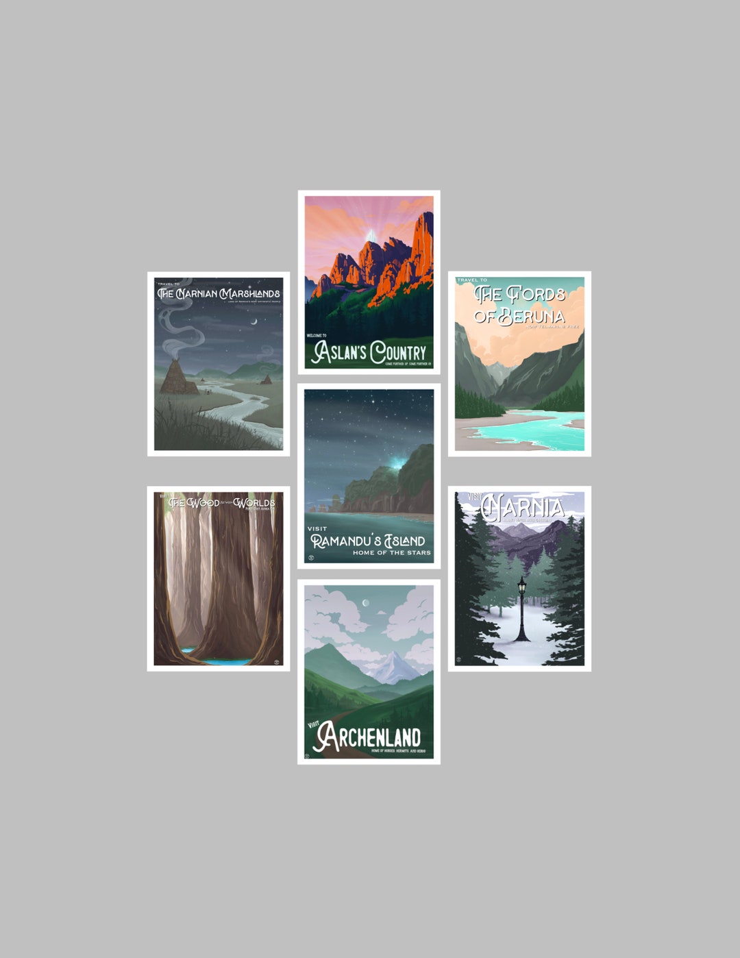 Large Size Narnia Inspired Travel Posters Full Set (11x14) - Etsy