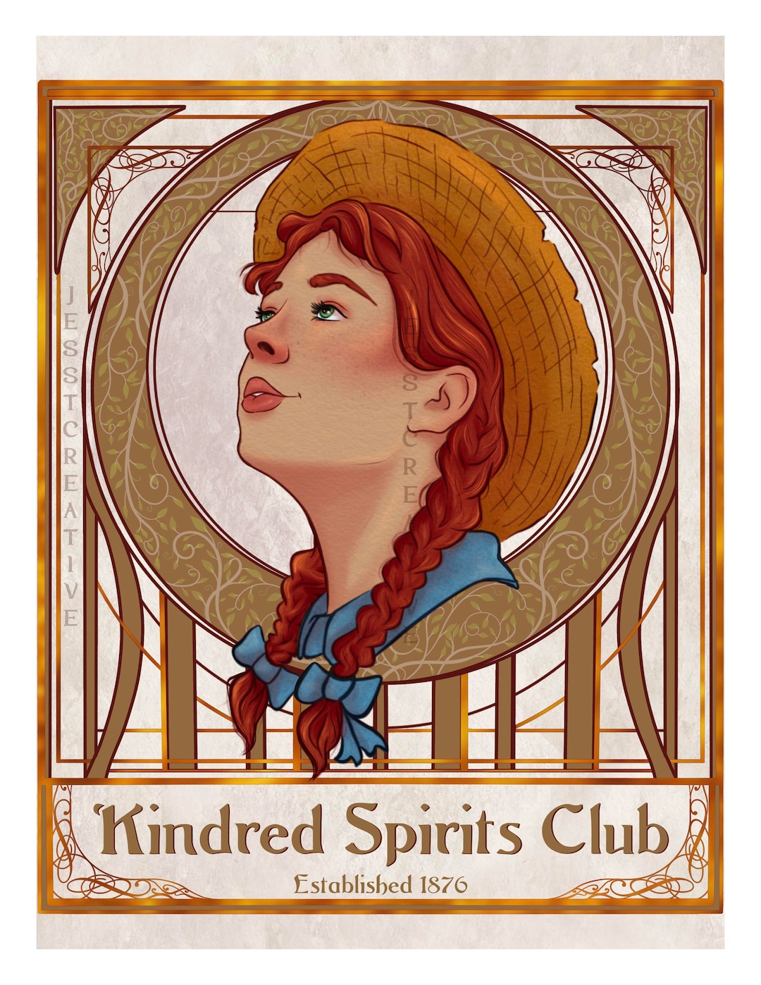 Anne of Green Gables Art Nouveau Poster 11x8.5 Print - Etsy