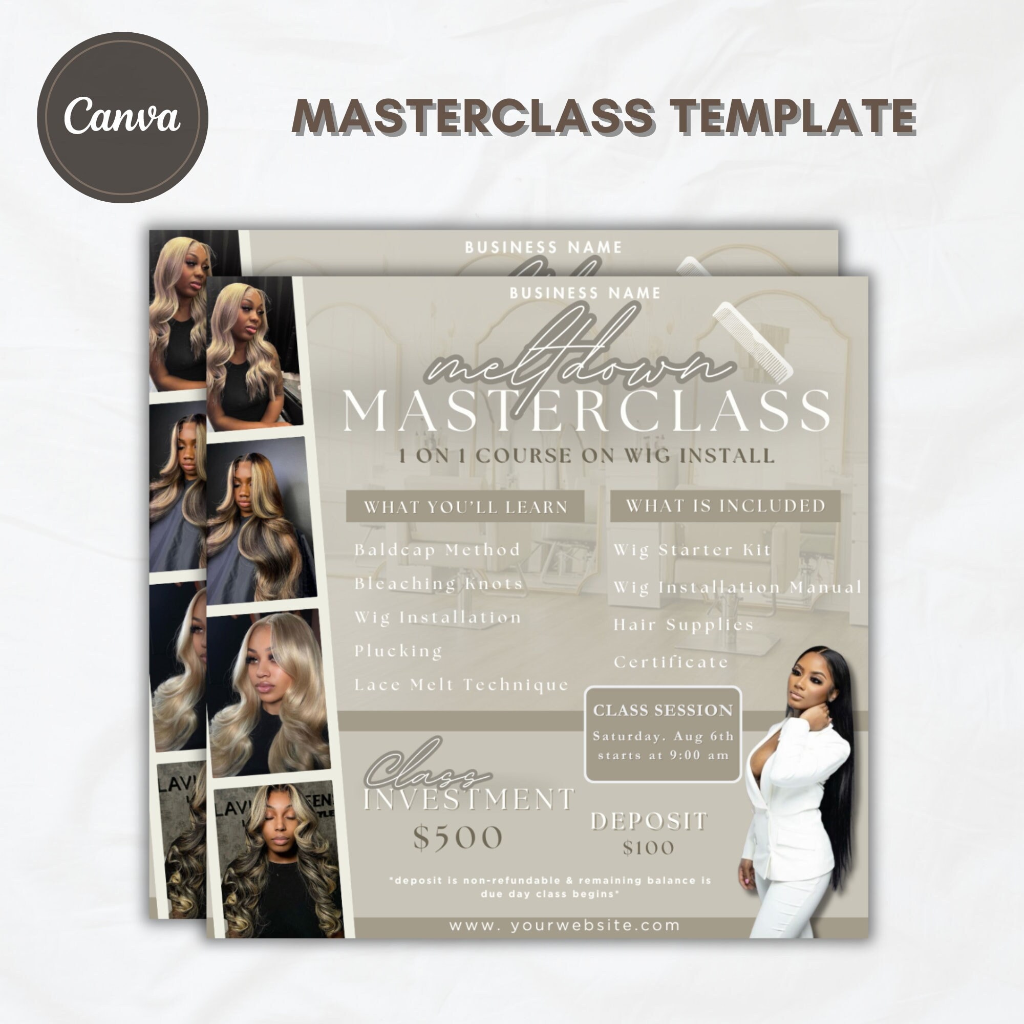 Masterclass Flyer 1 on 1 or Class, Business Class, Social Media ...