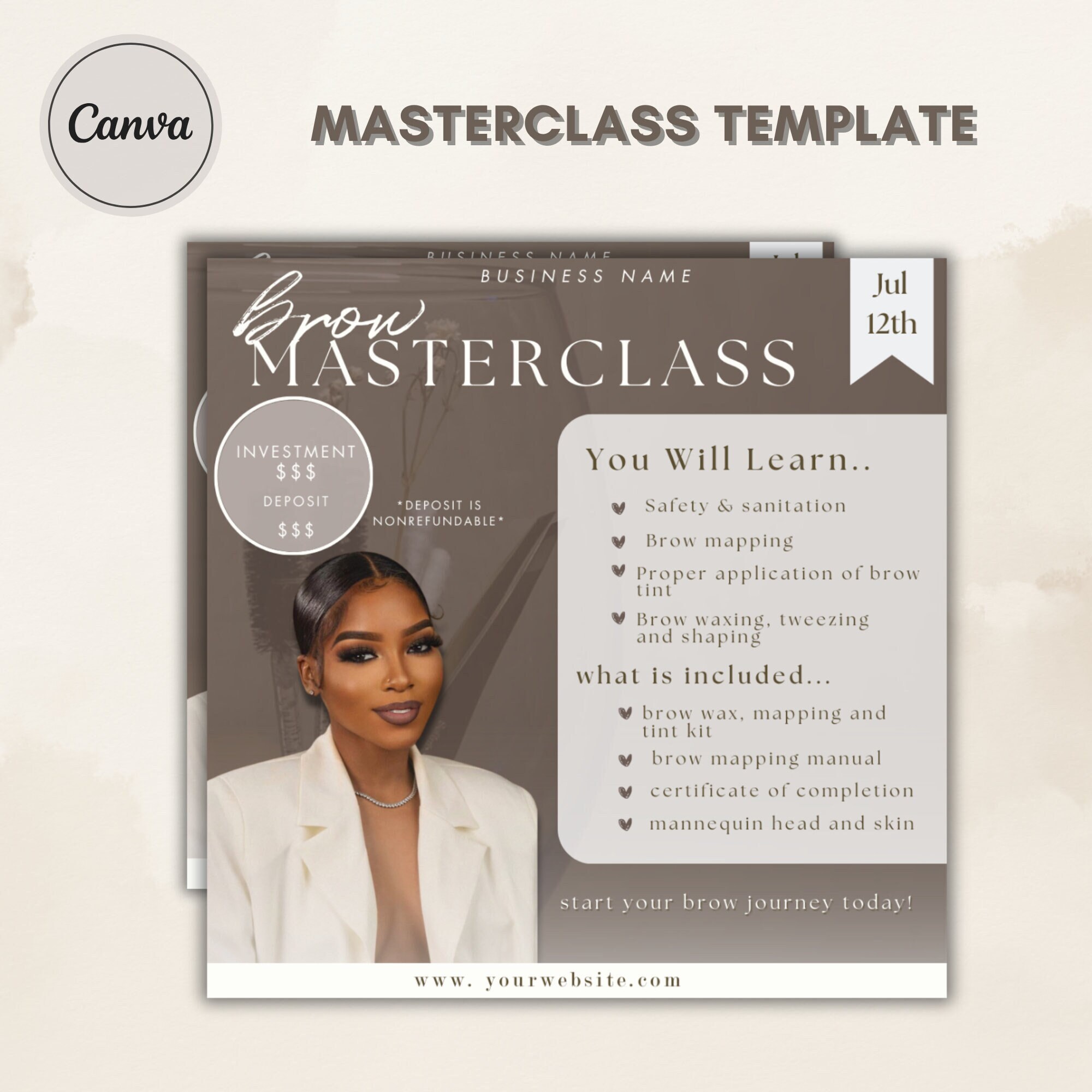 Masterclass Flyer 1 on 1 or Class, Business Class, Social Media ...