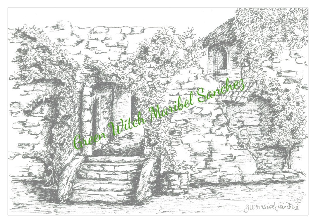 Drawing /coloring Page of a Medieval Wall Hand-drawn With a Pen. - Etsy