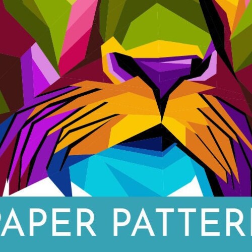 PDF the Heart of a Lion Foundation Paper Piece Pattern Lion - Etsy