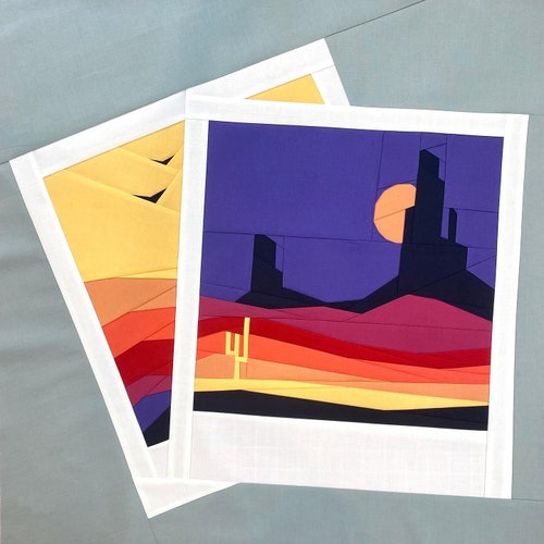 Sorbet Sunset Quilt Pattern Sunset Foundation Paper Piecing - Etsy