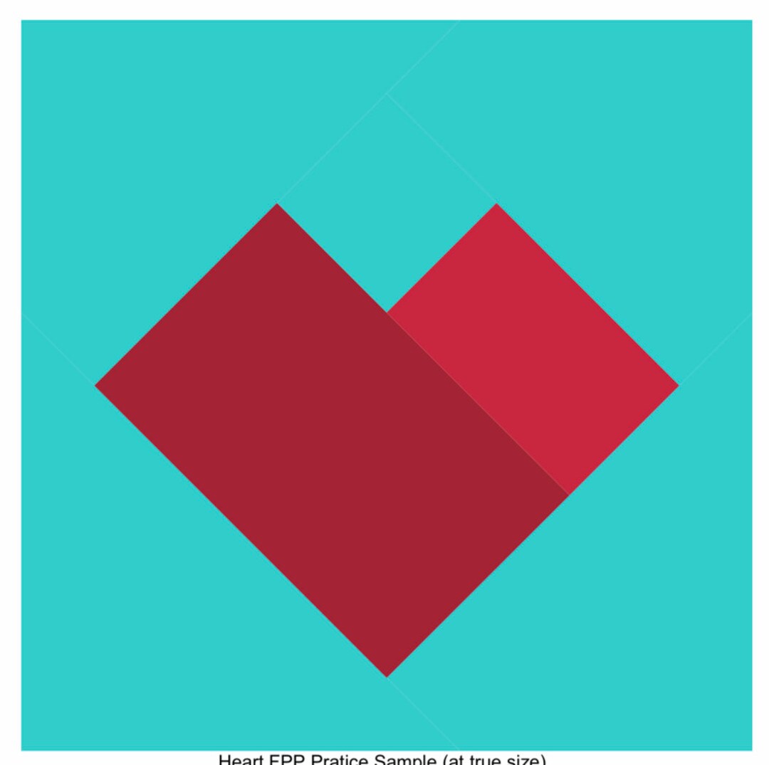 FPP Foundation Paper Piece Heart - Etsy