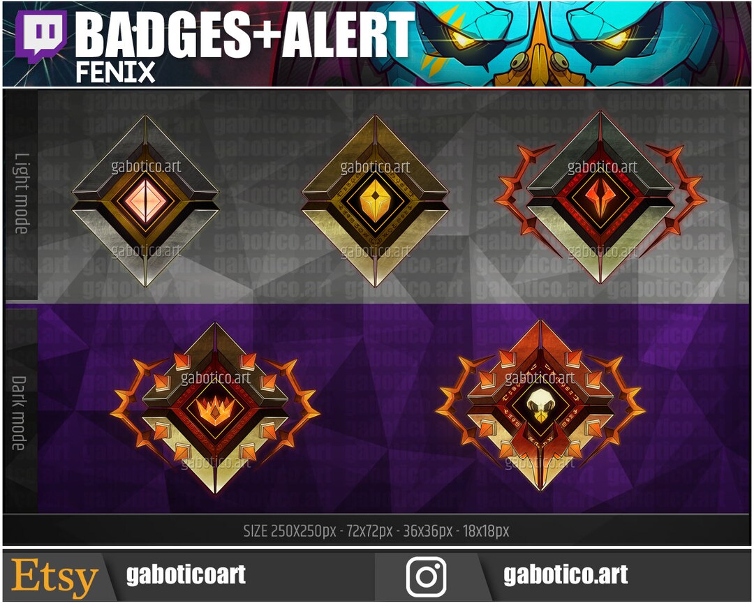FENIX Bit Badges, Alert Bundle for Twitch, Discord, Streamers Gaming ...