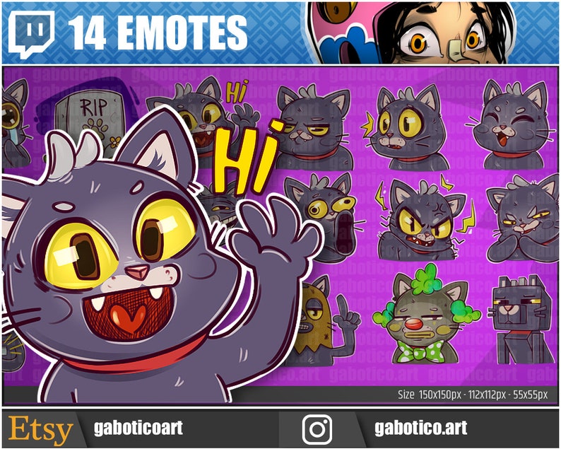 Funny Emote Cat Memes Emotes for Twitch Discord Streamers - Etsy
