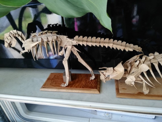 Paper & Party Supplies Finished Origami Dinosaur Skeleton in Origami ...