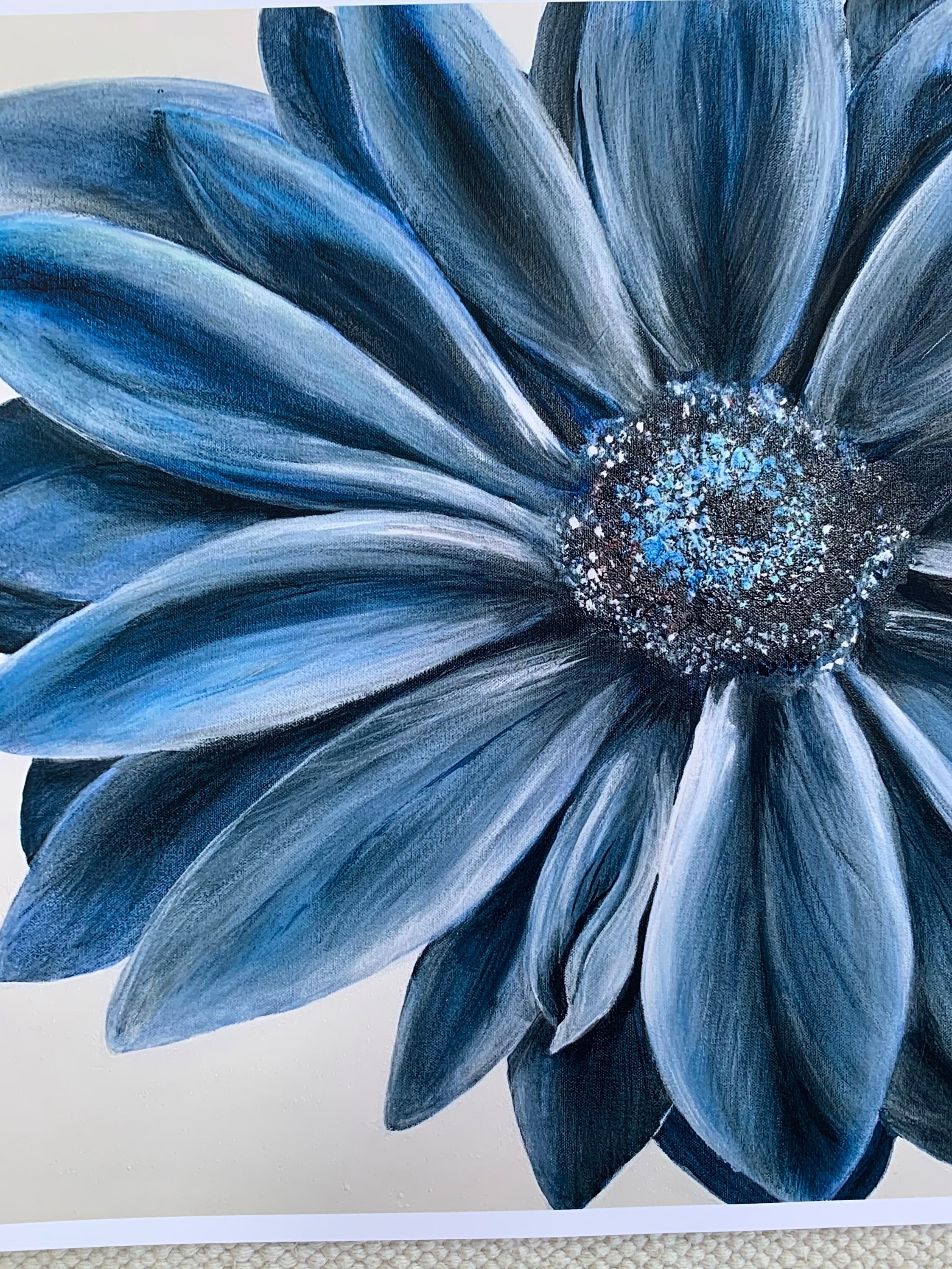 Blue Flower Print - Etsy