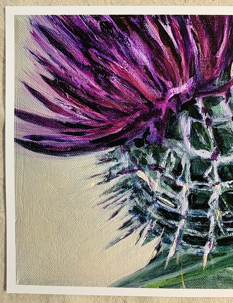 Scottish Thistle Print - Etsy