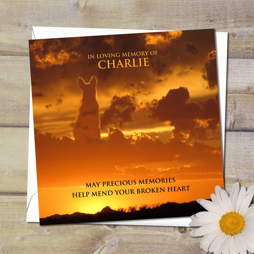 Personalised Dog Bereavement Card, Death of Dog Card, Dog Passed Away ...