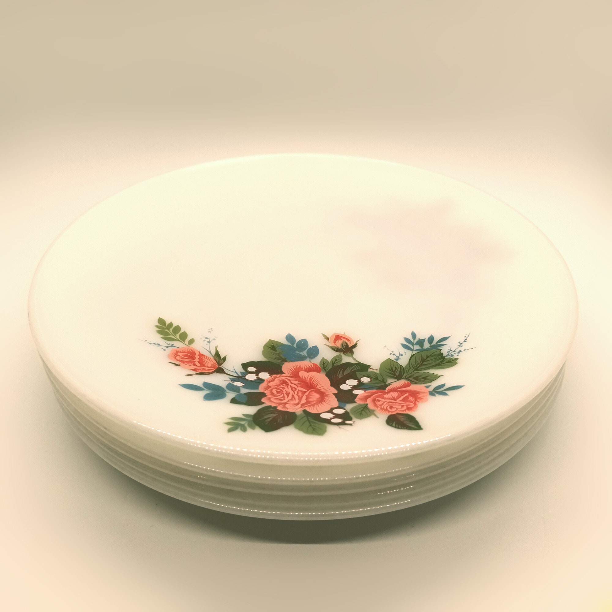 Pyrex Cottage Rose, Vintage Side Plates, Floral Side Plates, Salad ...