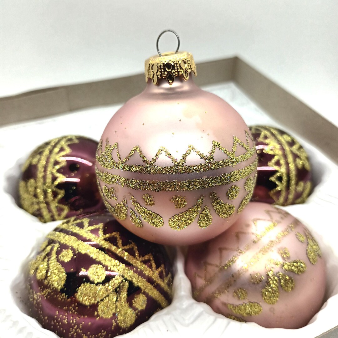West German Christmas Ornaments, Vintage German Baubles, Vintage Glass ...