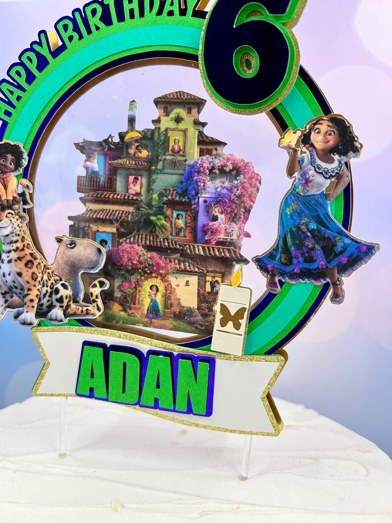 Encanto Cake Topper, Custom Cake Topper, Birthday Cake Topper Name Cake ...