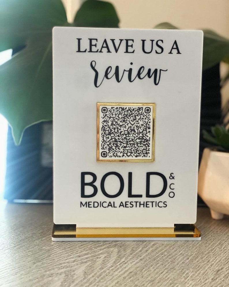 Business Review QR Code Sign, Social Media Sign - Etsy