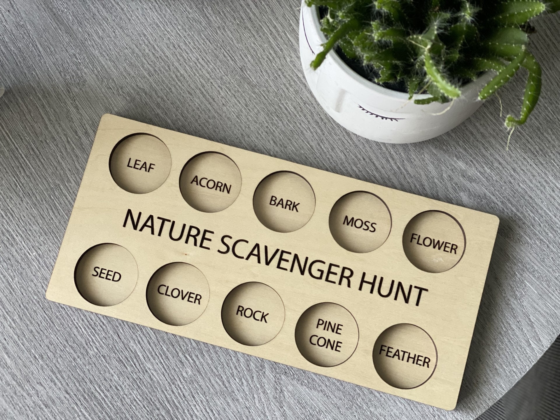 Nature Scavenger Hunt SVG Laser Cut File for Glowforge SVG Montessori ...