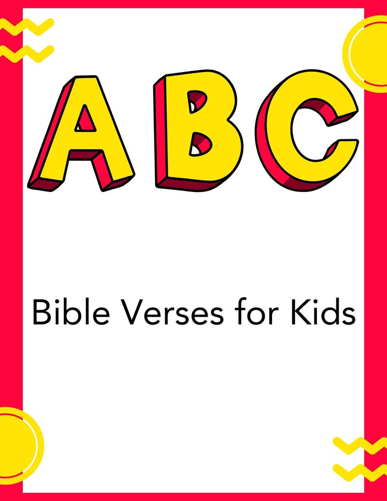 ABC Bible Verses for Kids - Etsy
