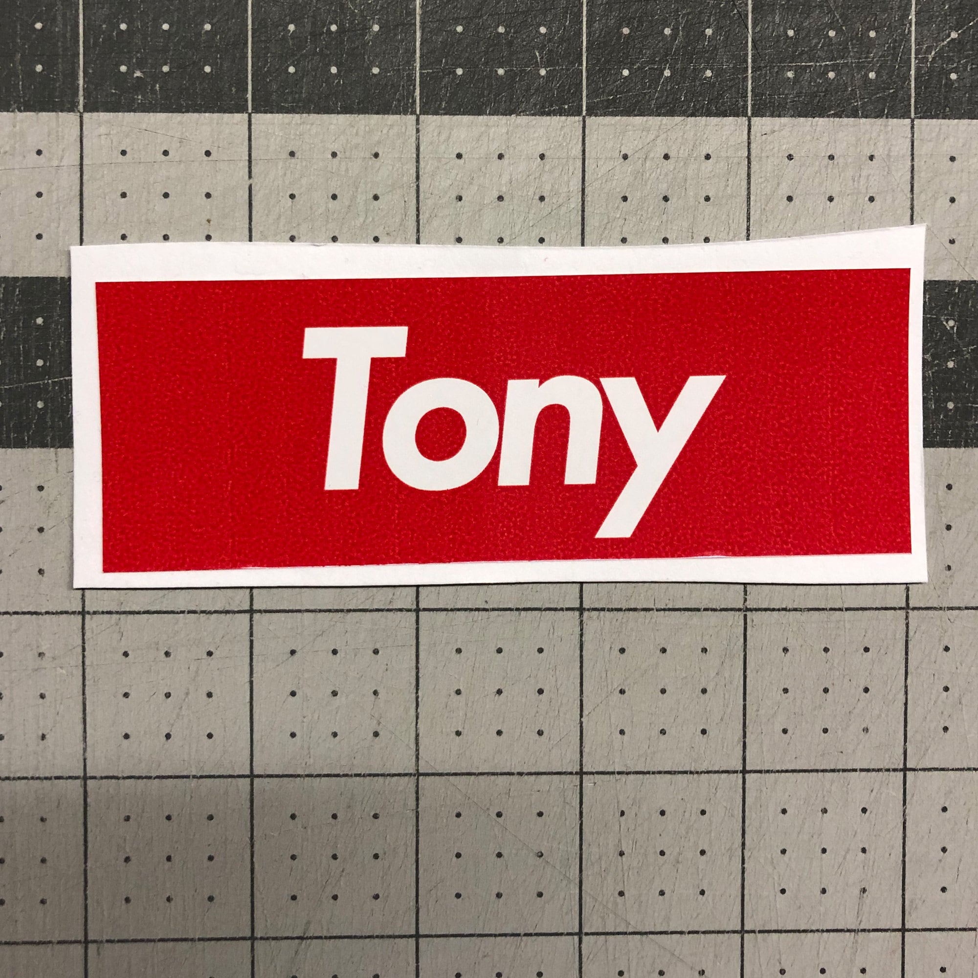 Customizable Red Rectangle Bumper Sticker 1.75 X - Etsy