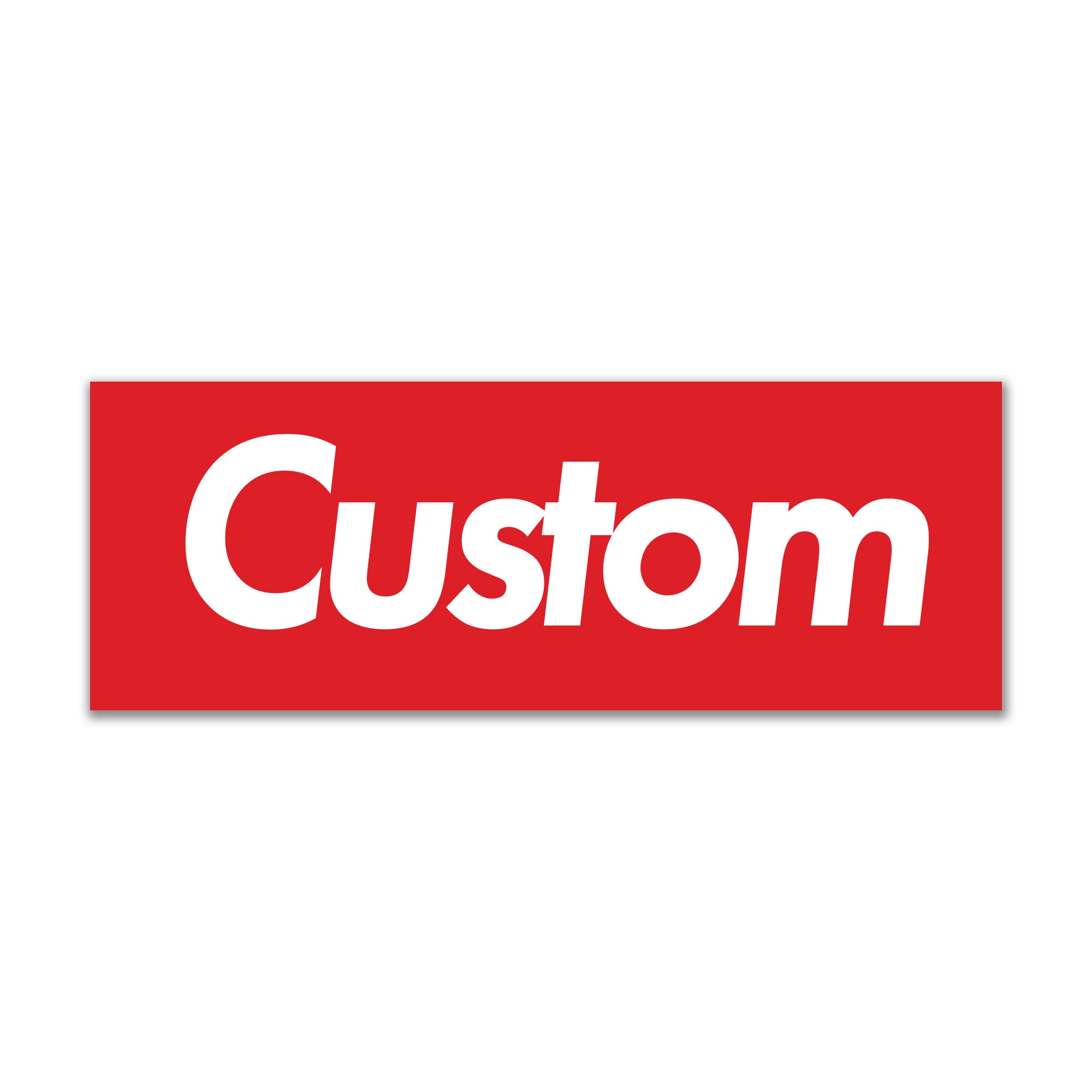 Customizable Red Rectangle Bumper Sticker 1.75 X - Etsy