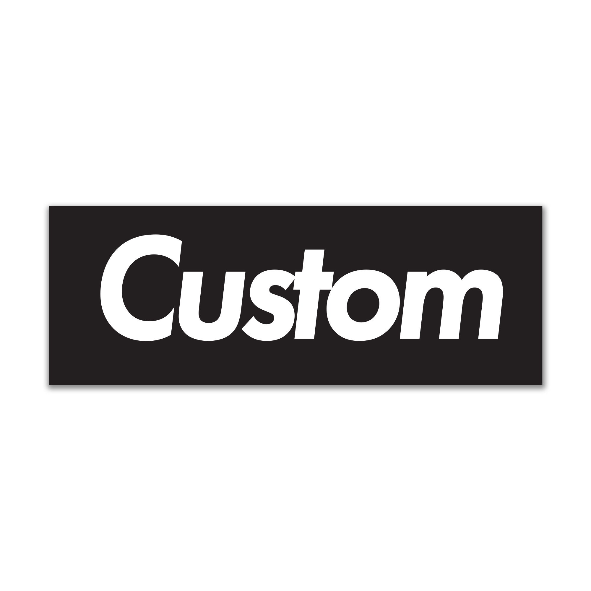 Customizable Red Rectangle Bumper Sticker 1.75 X - Etsy