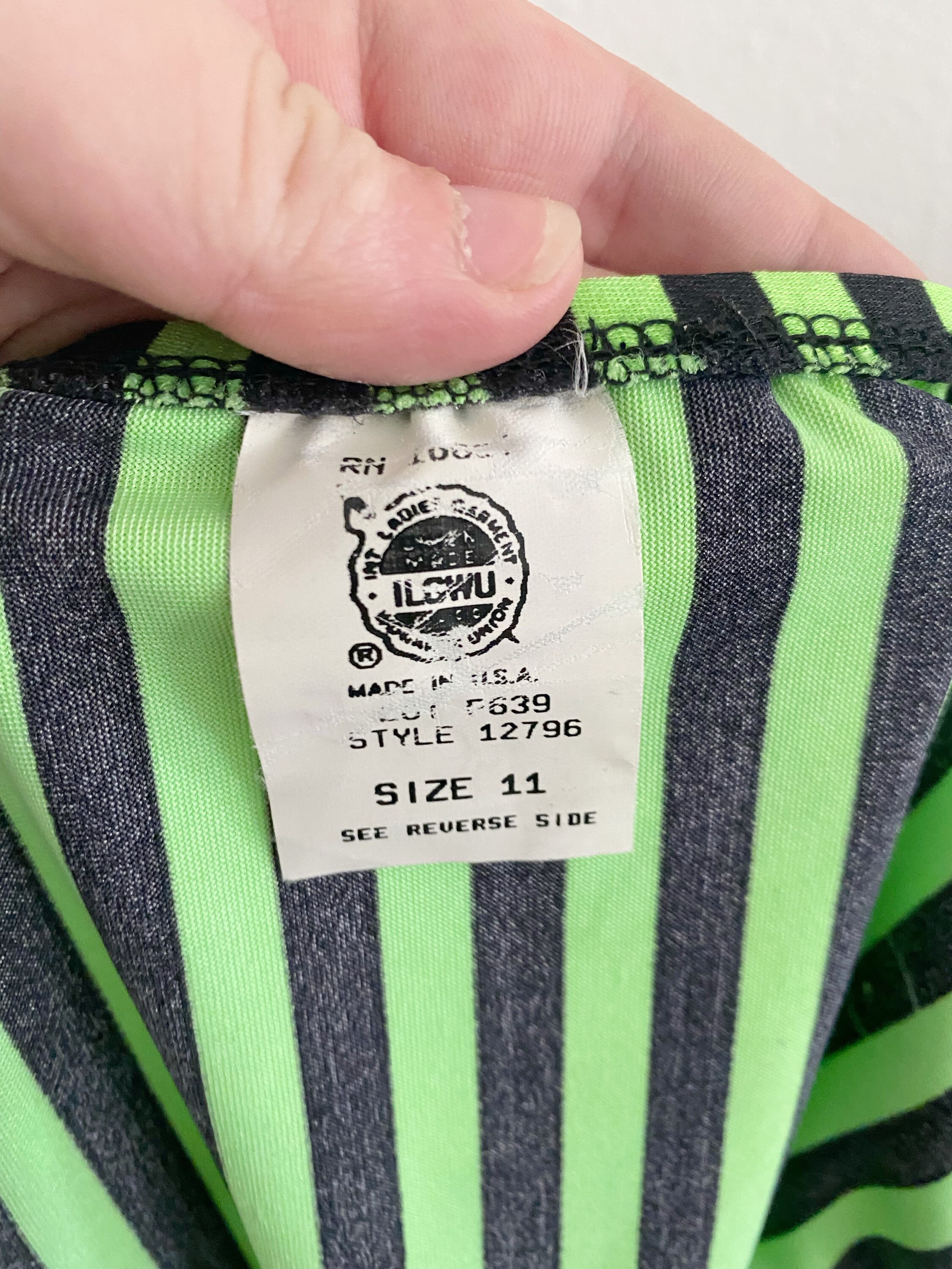 Vintage 1980s 80s Neon Green Polka Dot and Stripe Bikini Set - Etsy
