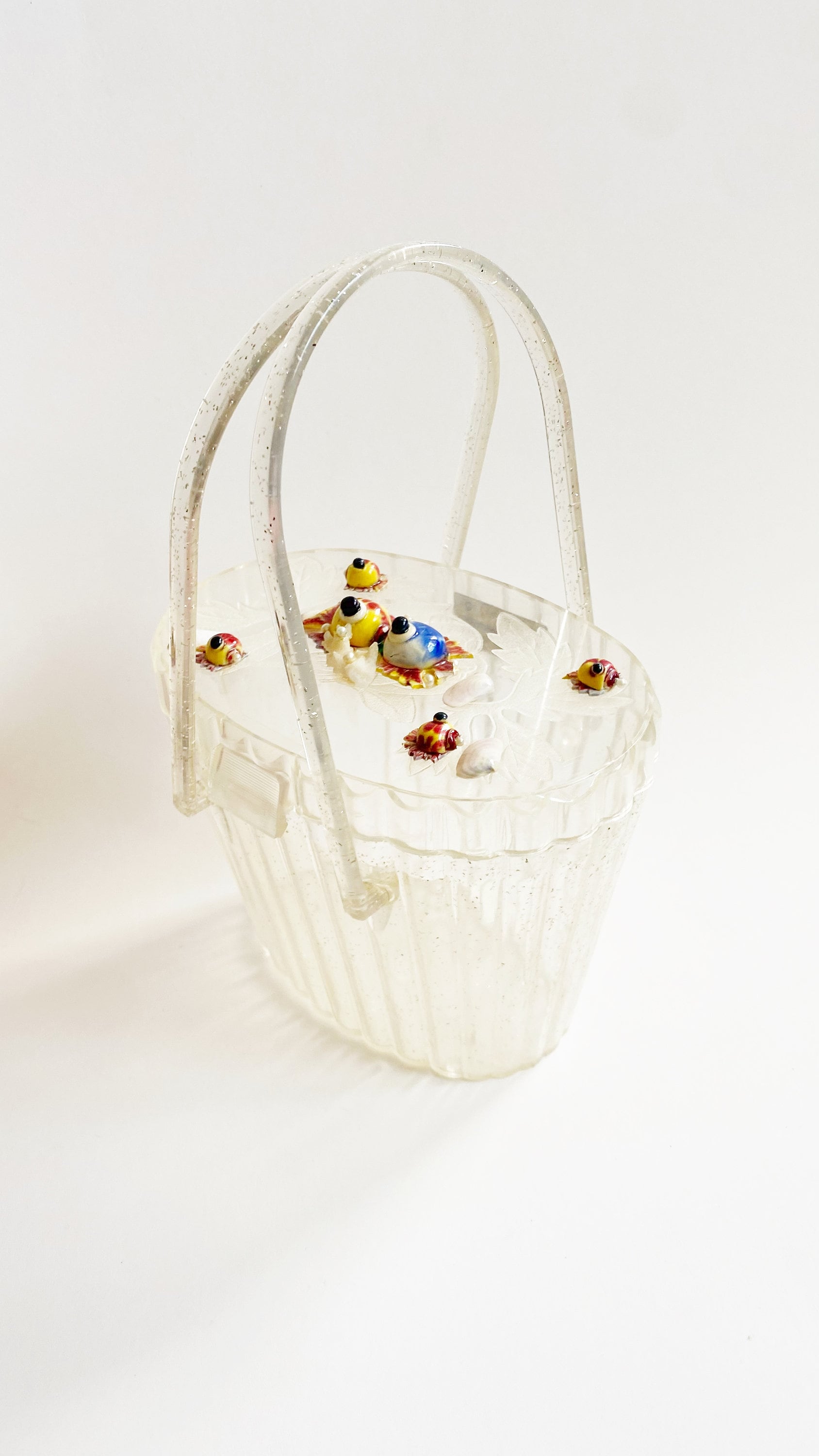 Vintage 1950s 50s Novelty Kissing Fish Theresa Bag Co Glitter Lucite ...