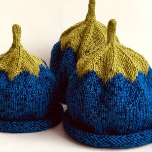Blueberry Knit Hat Pattern for All Sizes, Fruit Hat Pattern for Babies ...