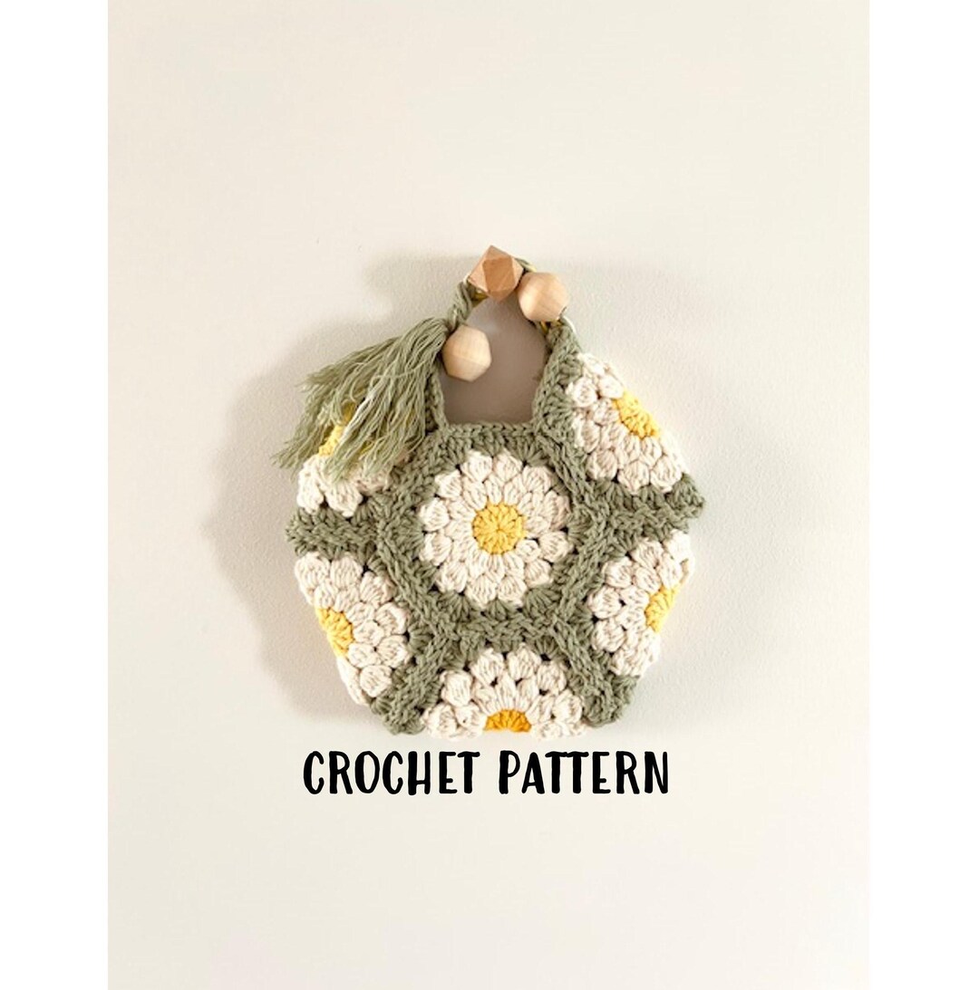 Daisy Purse Crochet Pattern: Boho Hexagon Bag (PDF Digital Download) - Etsy