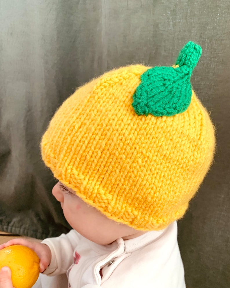 Lemon Knit Hat Pattern: All Sizes (PDF Pattern) - Etsy