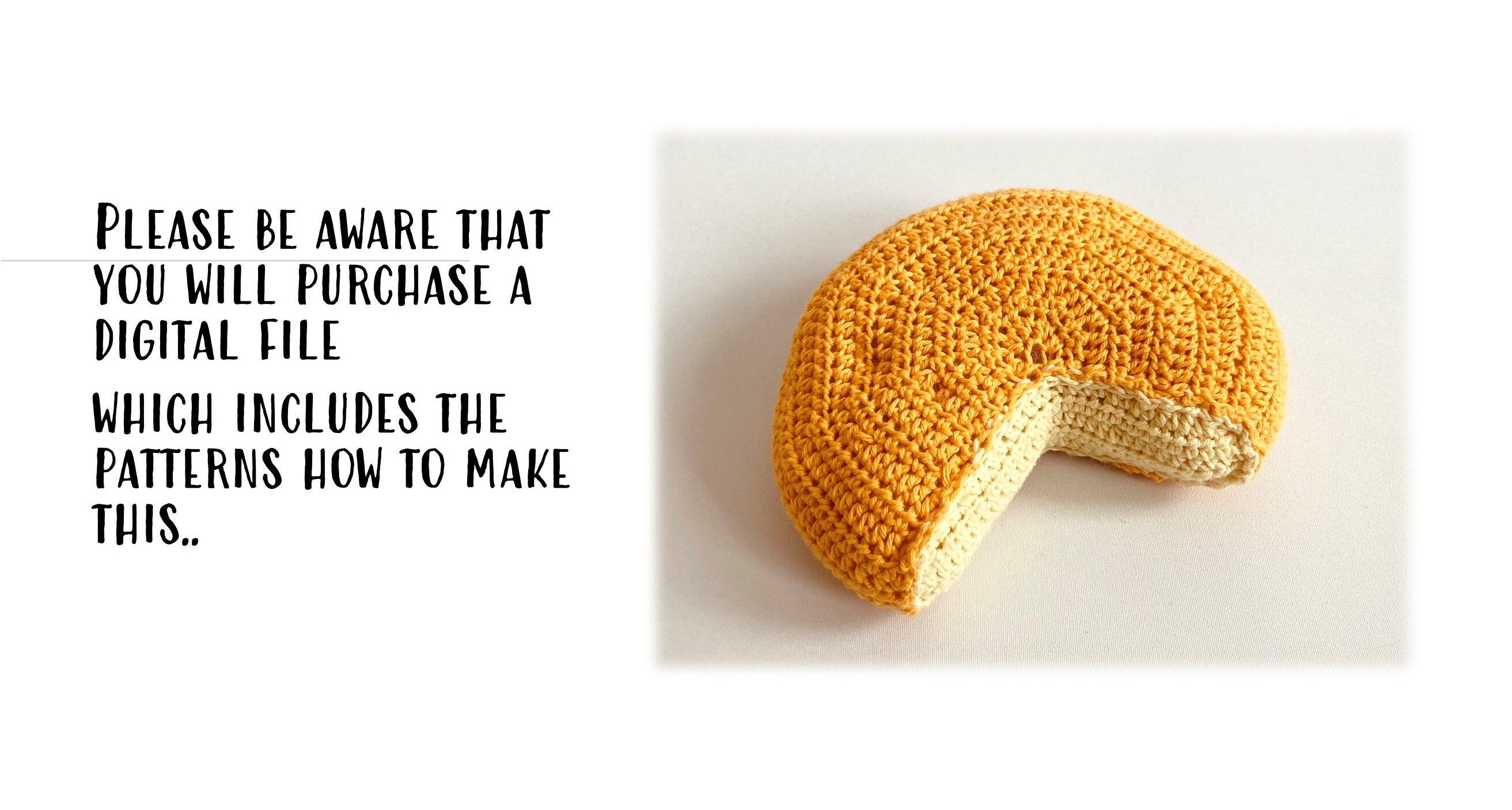Cheese Amigurumi Crochet Pattern, Play Food Plush (PDF Pattern) - Etsy