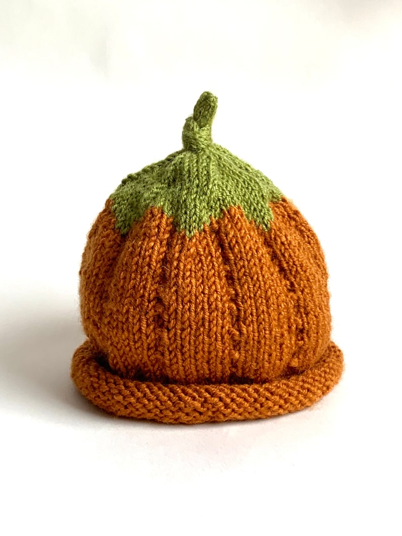 Pumpkin Hat Knitting Pattern: All Sizes (PDF Pattern) - Etsy