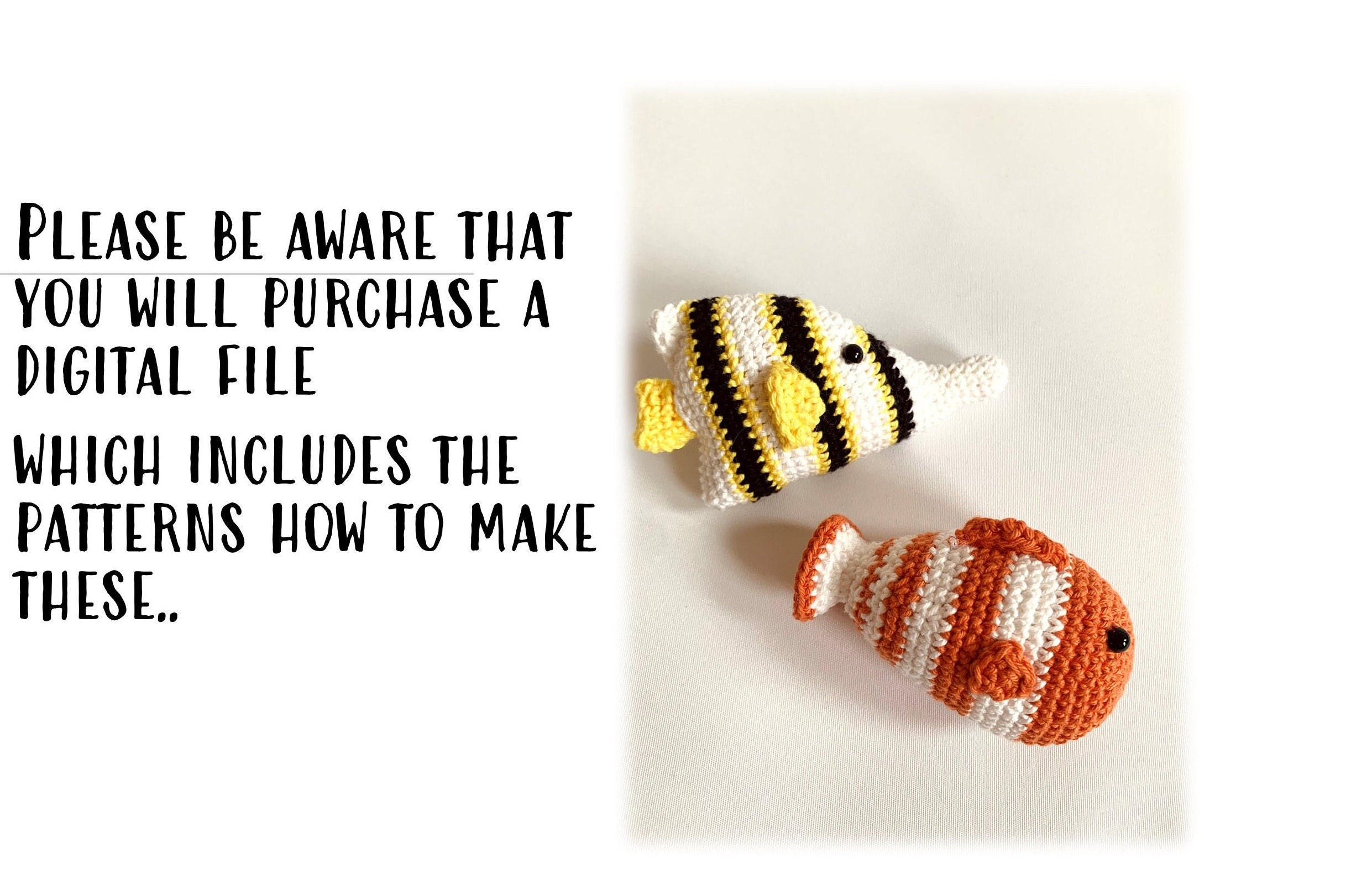 Crochet Pattern Fish PDF Fish Bundle Fish Crochet Pattern - Etsy