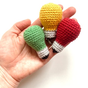 Light Bulb Crochet Pattern, Light Bulb Garland, Crochet Christmas Decor ...