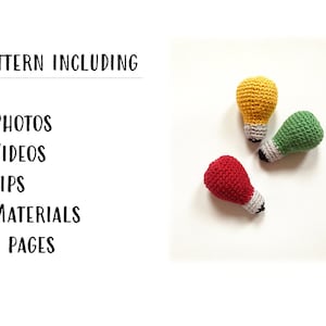 Light Bulb Crochet Pattern, Light Bulb Garland, Crochet Christmas Decor ...