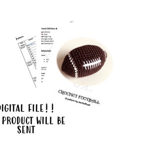 Football Crochet Pattern, Crochet Football Pattern, How to Crochet a ...