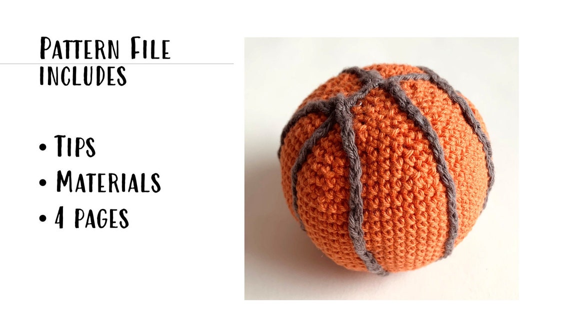 Crochet Basketball Pattern, How to Crochet a Basketball, Basketball ...