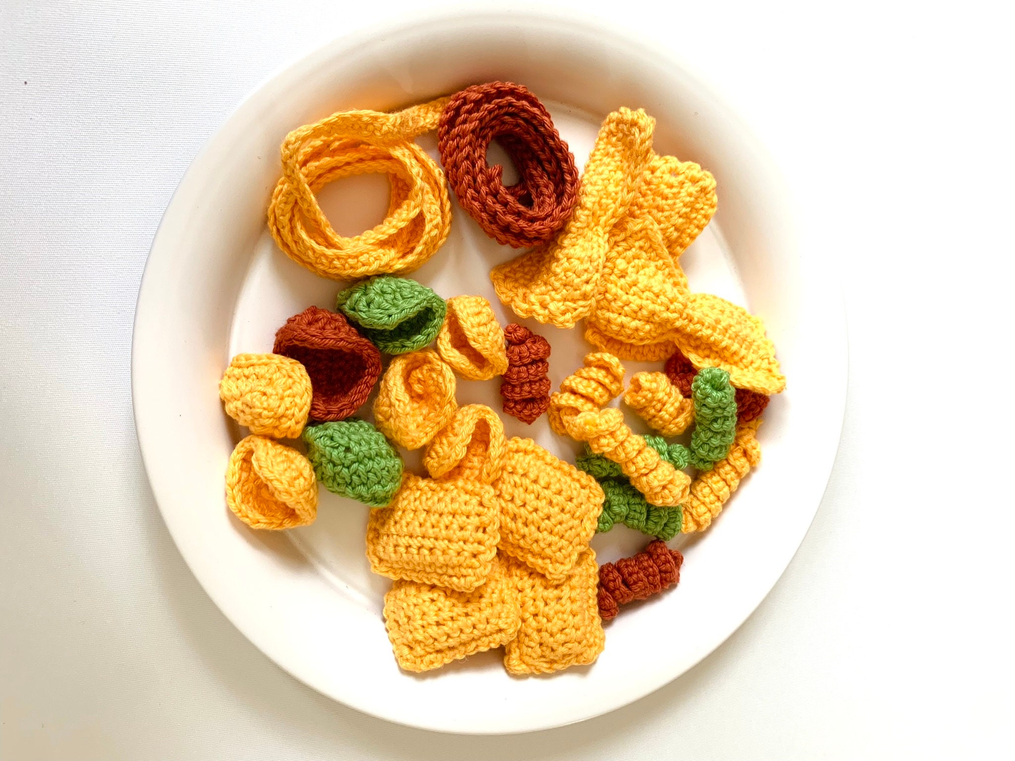 Crochet Pasta Pattern, How to Crochet, Play Food for Children, Crochet ...