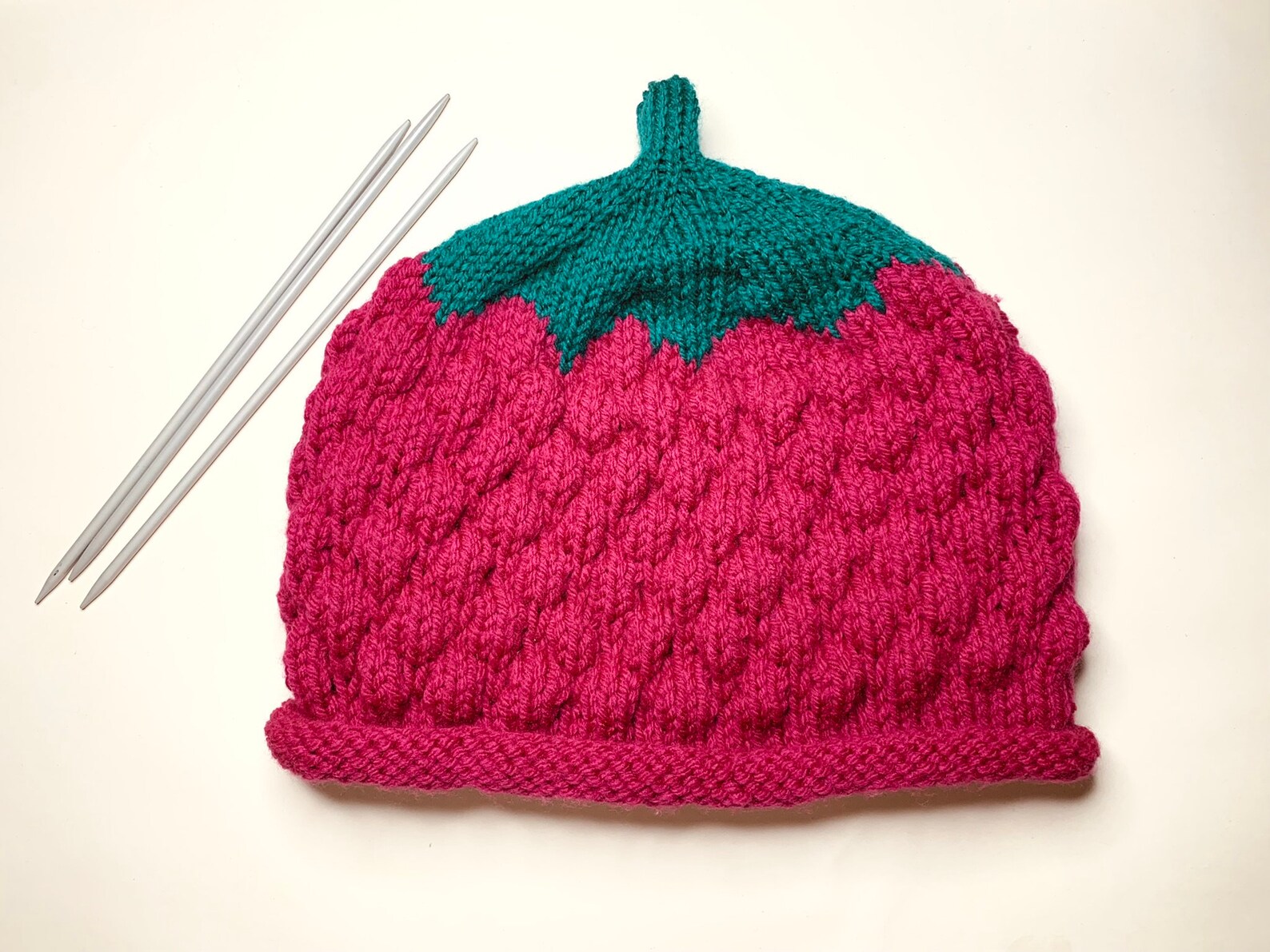 Raspberry Hat Knitting Pattern: All Sizes (PDF Pattern) - Etsy