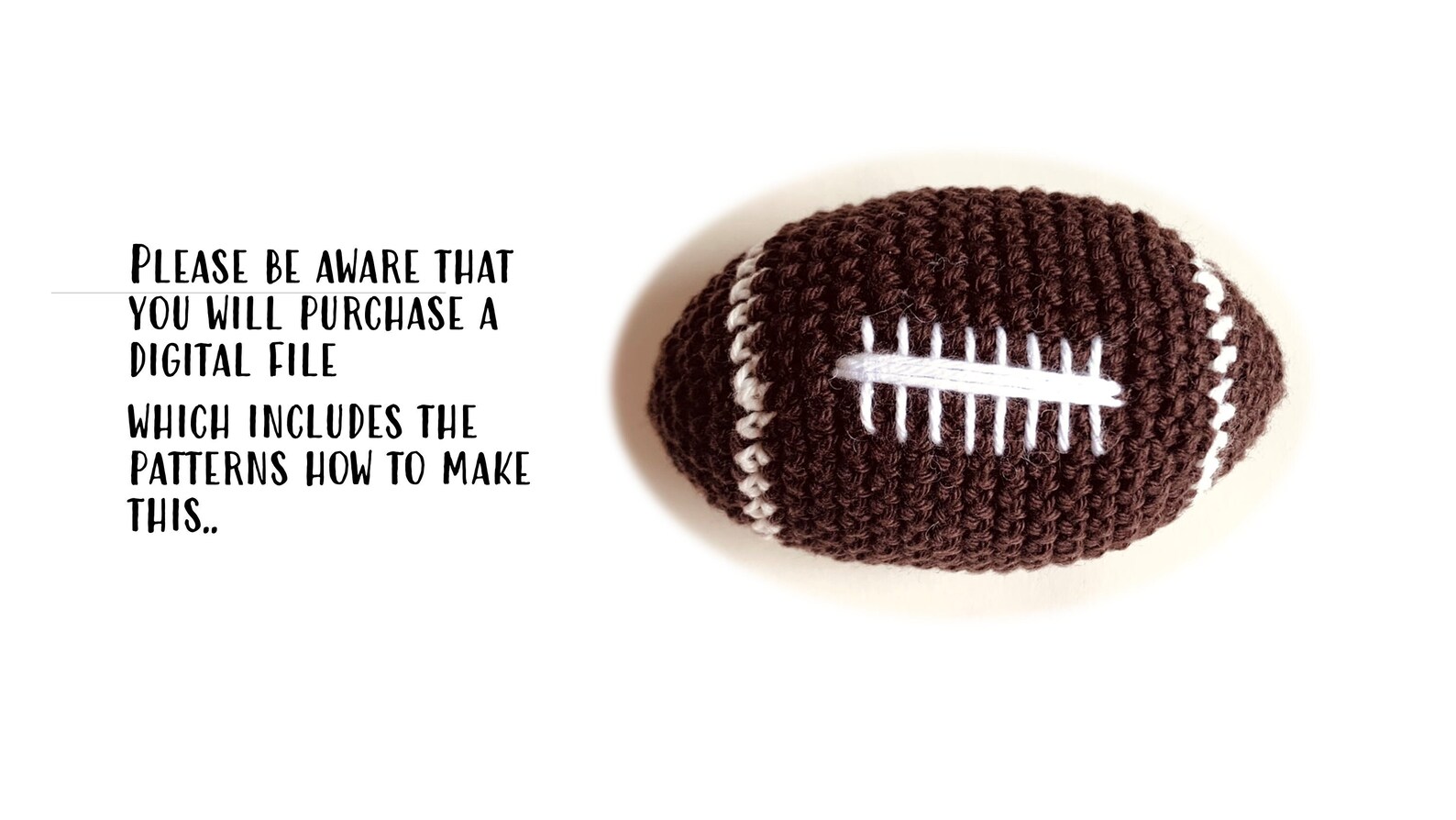 Football Crochet Pattern, Crochet Football Pattern, How to Crochet a ...