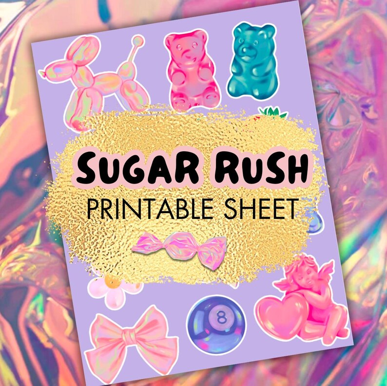 Sugar Rush Sticker Printable! - Etsy