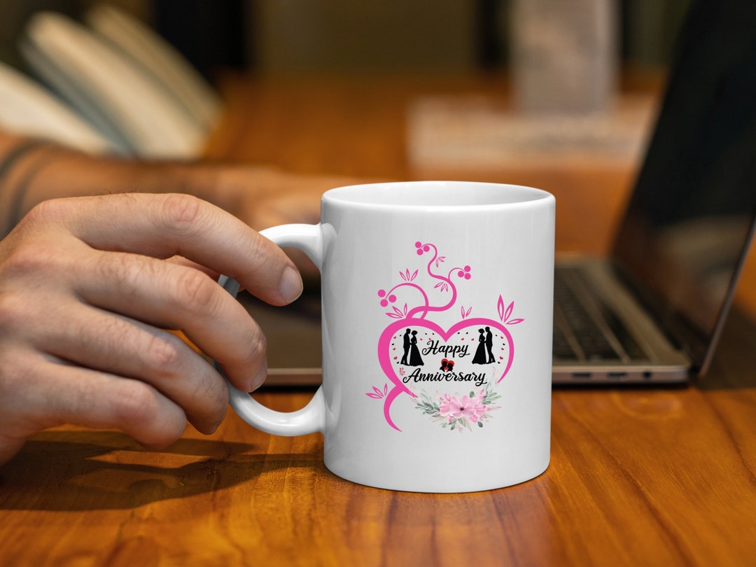Wedding Anniversary Mug Design, Mug Design, Anniversary Gifts, Mug ...