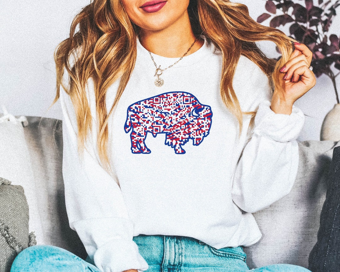 Buffalo Shout QR Code Sweatshirt Buffalo Football Sweatshirt Allen ...