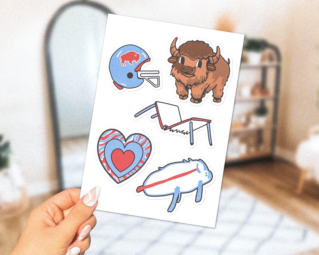 Buffalo Retro Sticker Sheet || Indoor Decal Sticker Buffalo Laptop ...