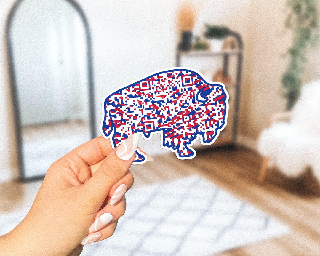 Buffalo Shout QR Code Sticker || Indoor Outdoor Vinyl Decal Sticker ...