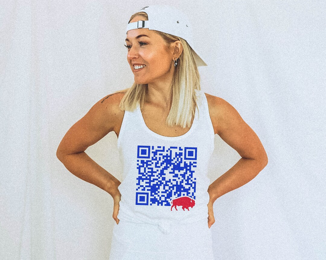 Shout QR Code Tank Top Buffalo Football Shirt Allen Football Fan T ...