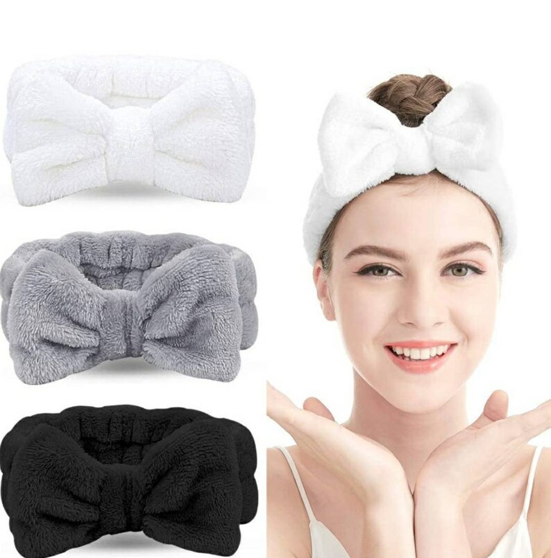 Spa Headband Bowknot Hair Bands Makeup Head Band Women Coral - Etsy Spa Headband Bowknot Hair Bands Makeup Head Band Women Coral - Etsy