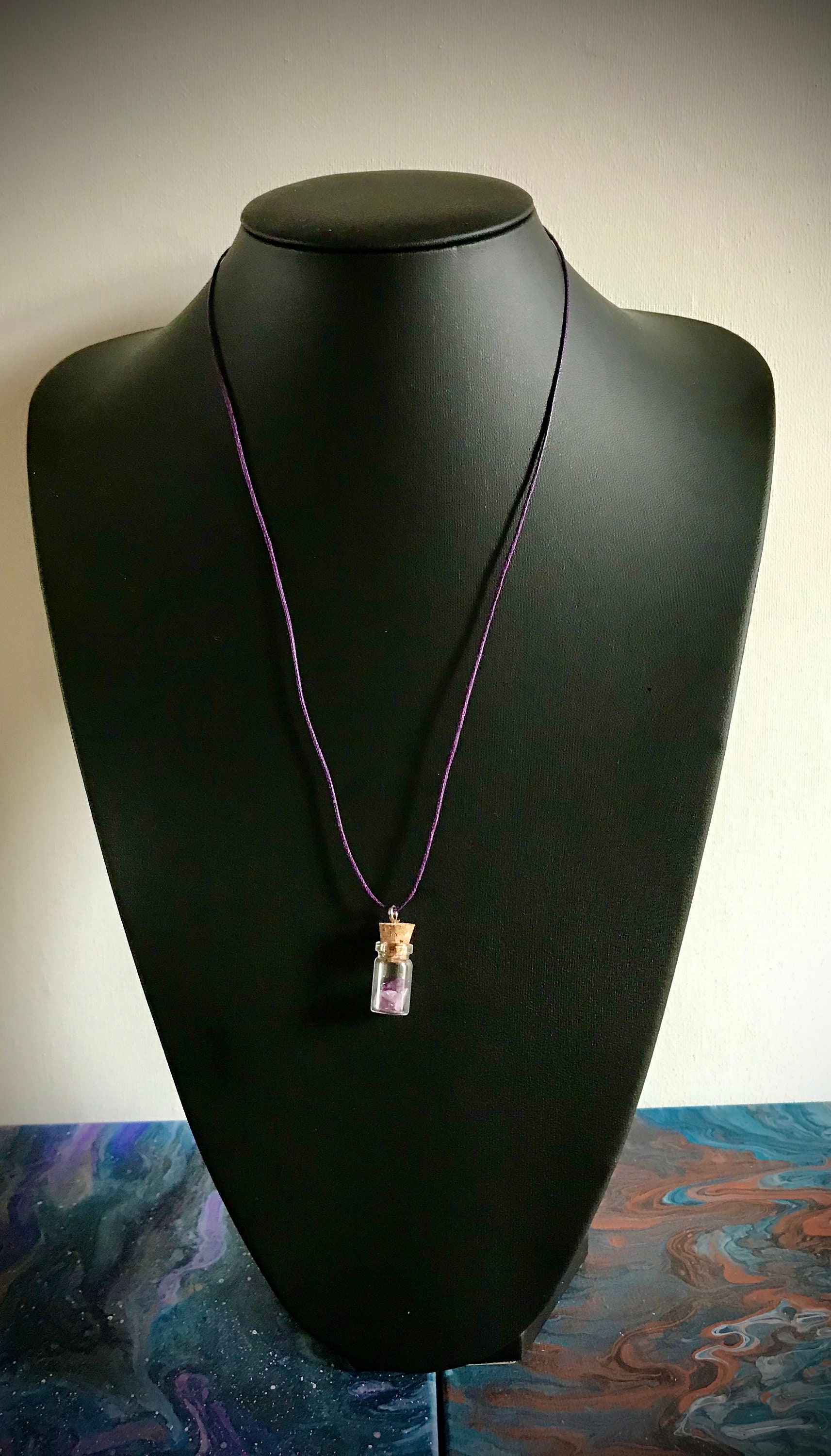 Crystal Vial Charm Necklaces | Etsy