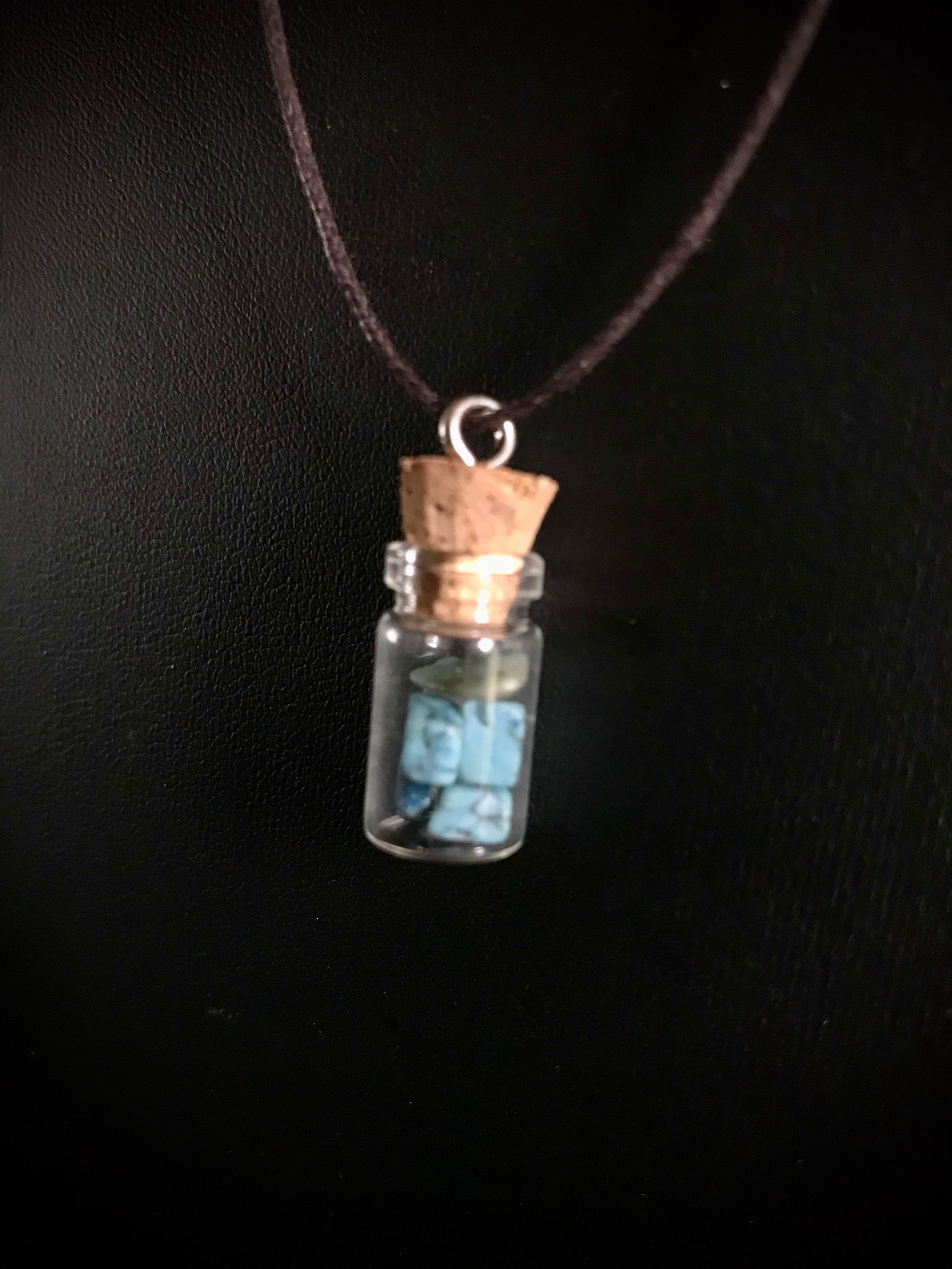 Crystal Vial Charm Necklaces | Etsy